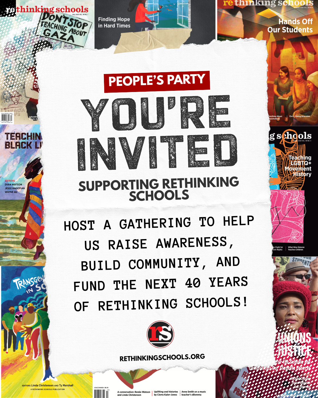 Host a House Party for Rethinking Schools! - Rethinking Schools